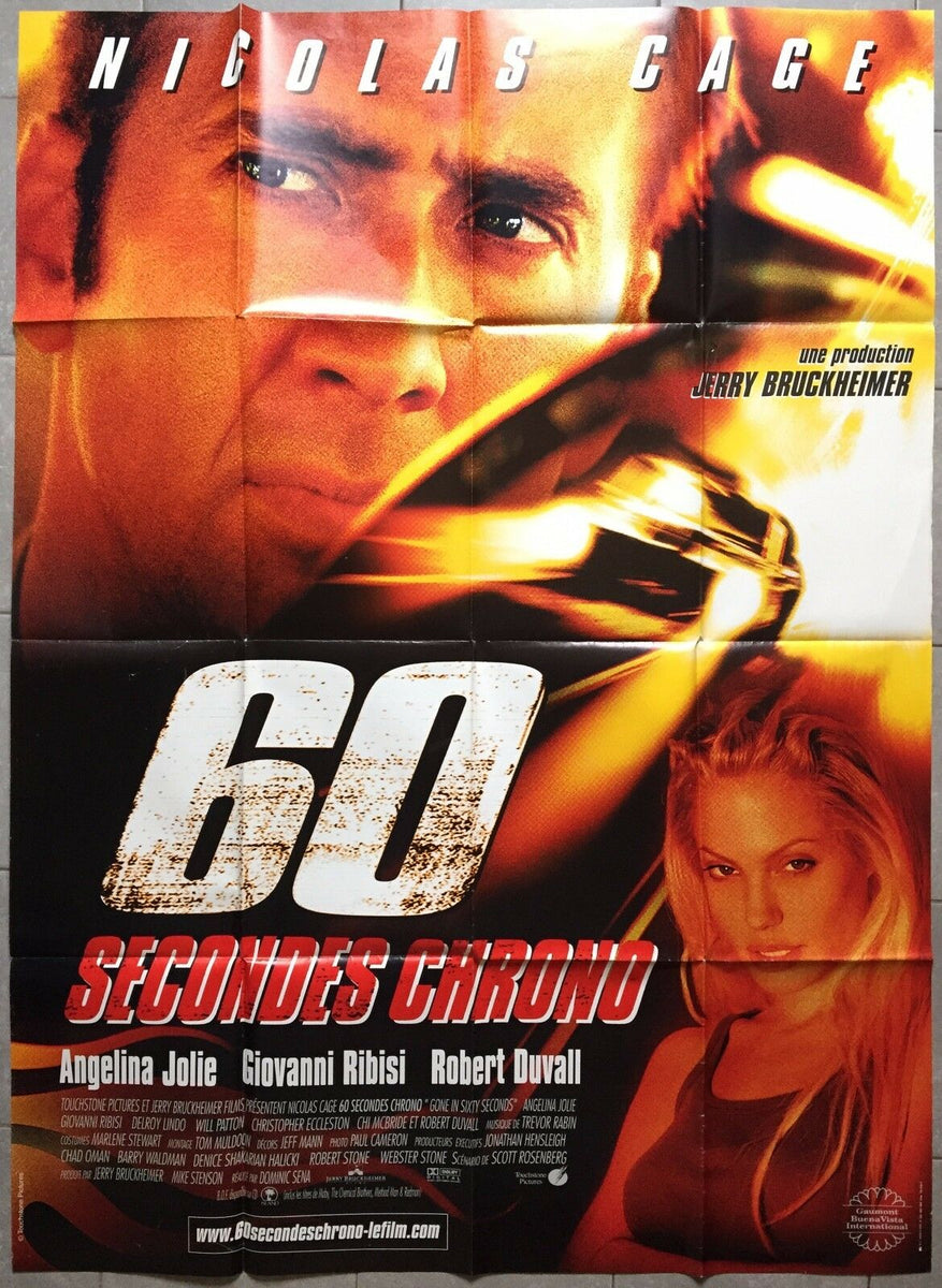 Poster 60 SECONDS CHRONO Car CAR Automobile NICOLAS CAGE Angelina Joli ...