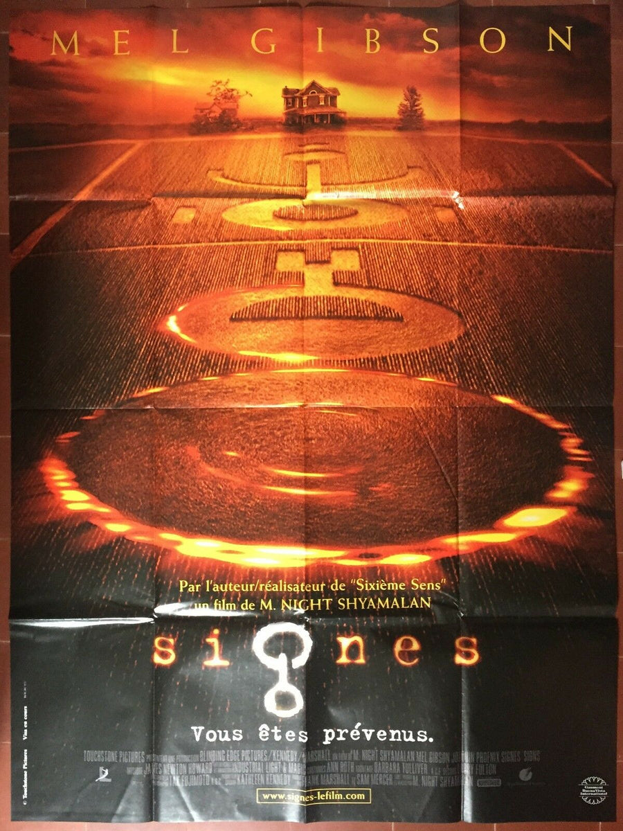 Affiche SIGNES Signs NIGHT SHYAMALAN Mel Gibson JOAQUIN PHOENIX 120x16 ...