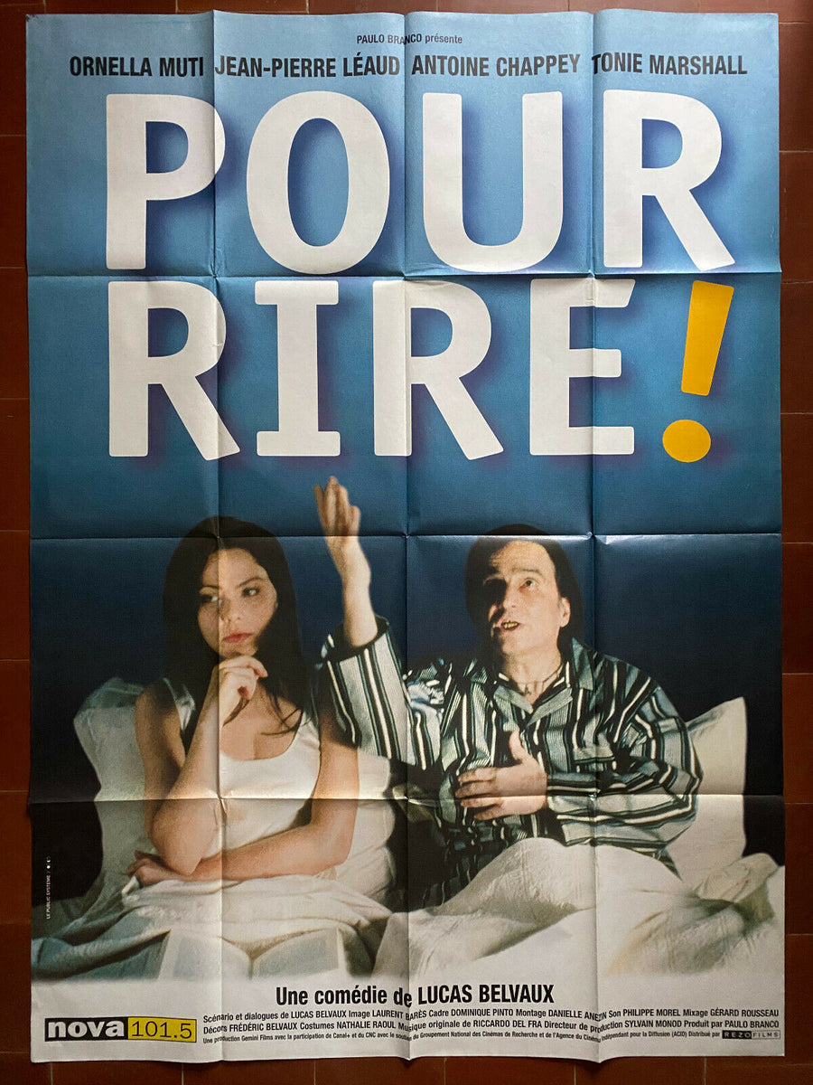 Poster POUR RIRE Lucas BELVAUX Ornella MUTI Jean Pierre LEAUD 120x160c ...