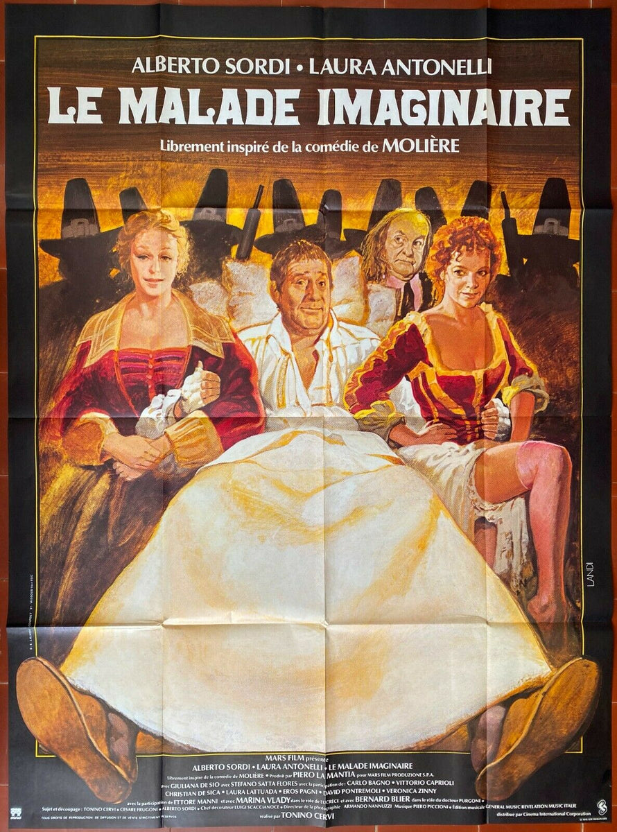 Poster THE IMAGINARY SICK Laura Antonelli ALBERTO SORDI Molière 120x16 ...
