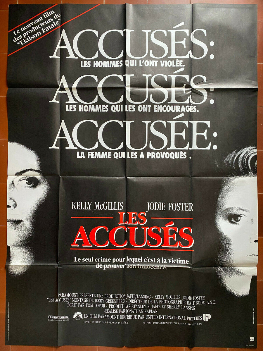 Poster THE ACCUSES Jonathan KAPLAN Jodie FOSTER Bernie COULSON 120x160 ...