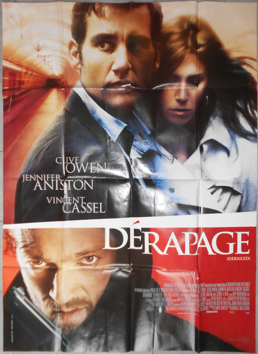 Affiche DERAPAGE Derailed JENNIFER ANISTON Clive Owen VINCENT CASSEL 1 ...