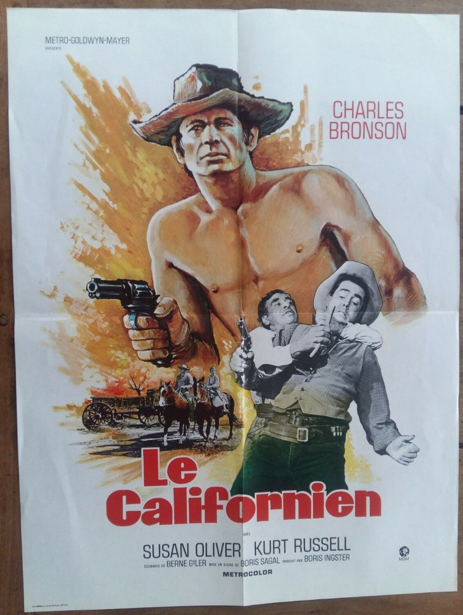 Poster THE CALIFORNIAN Boris SAGAL Kurt RUSSELL Charles BRONSON 40x60c ...