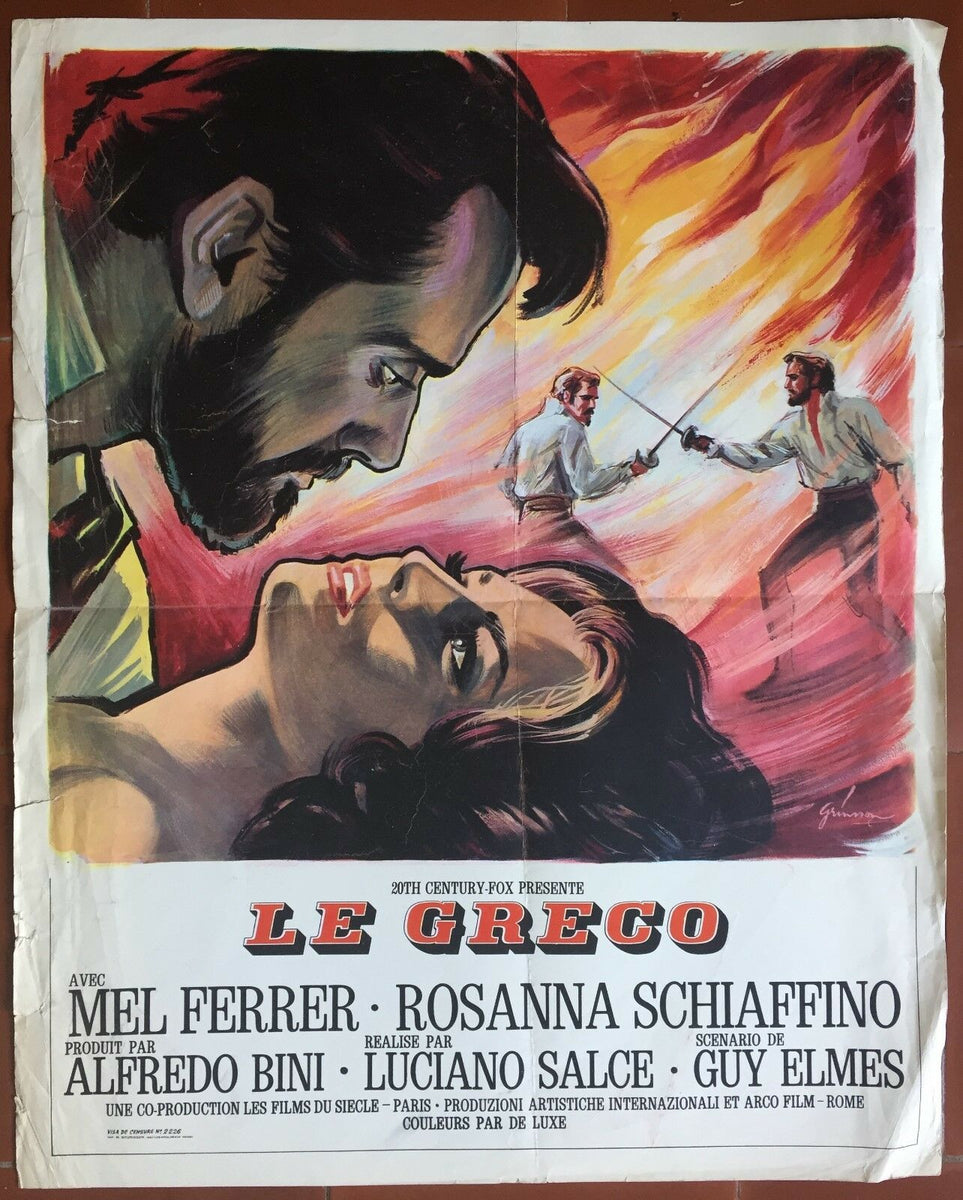 Poster LE GRECO El Greco MEL FERRER Rosanna Schiaffino ADOLFO CELI 45x ...