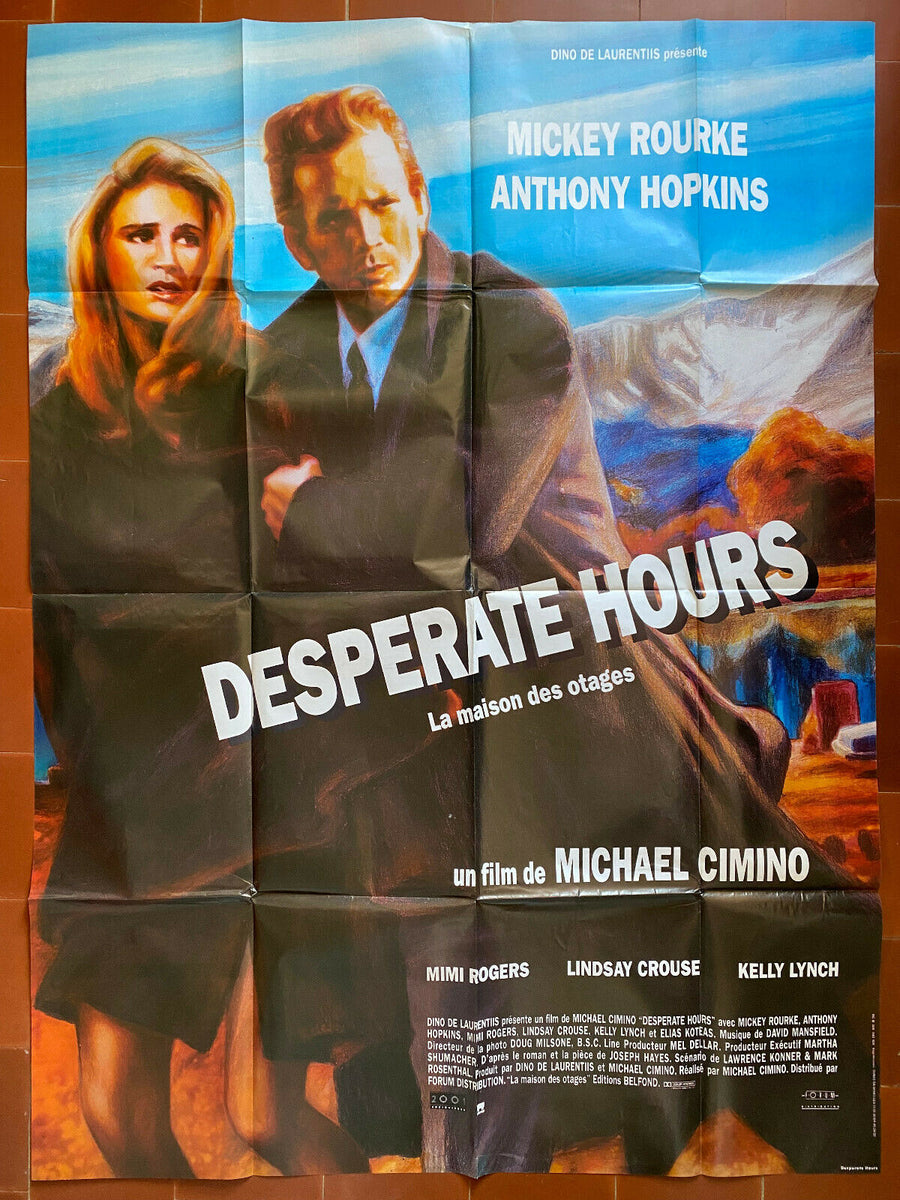 Affiche DESPERATE HOURS Michael CIMINO Mickey ROURKE Anthony HOPKINS 1 ...