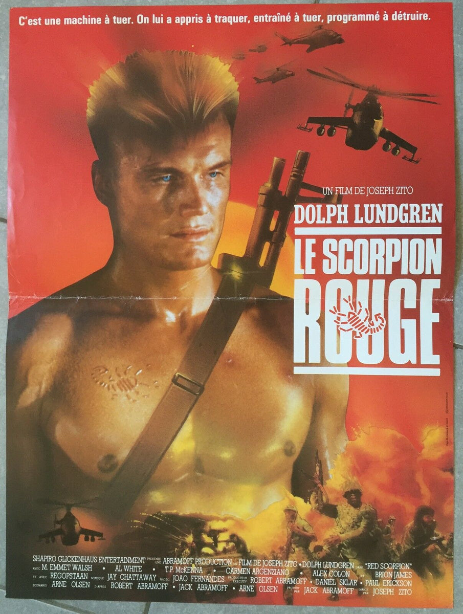 Poster THE RED SCORPION Red Scorpion DOLPH LUNDGREN Joseph Zito 40x60c ...