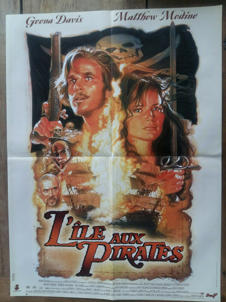 Poster PIRATES ISLAND Renny HARLIN Geena DAVIS Matthew MODINE 60x80cm ...