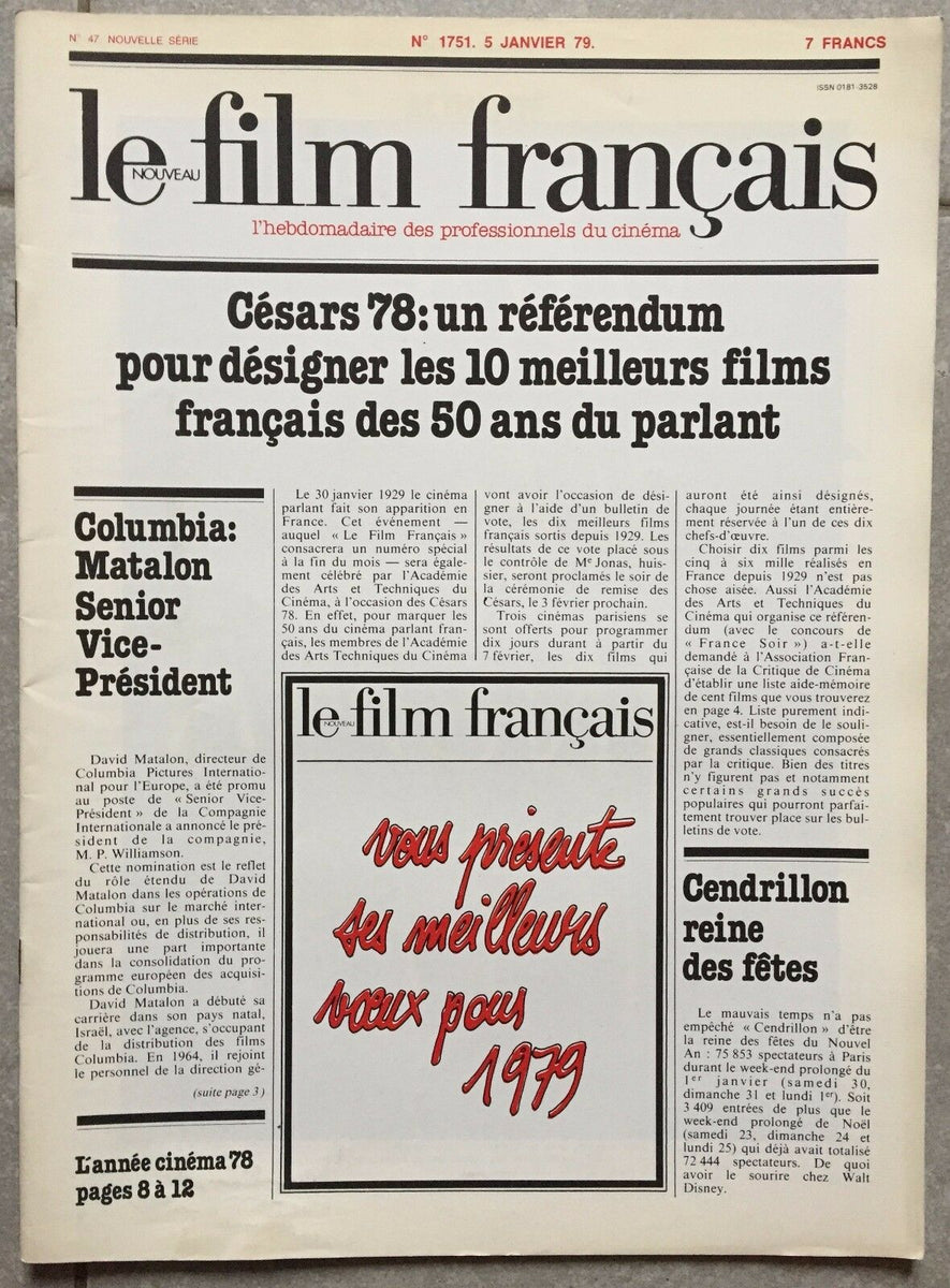 MagazineFRENCH FILM Césars 78 Referendum 10 best French films 1979 ...