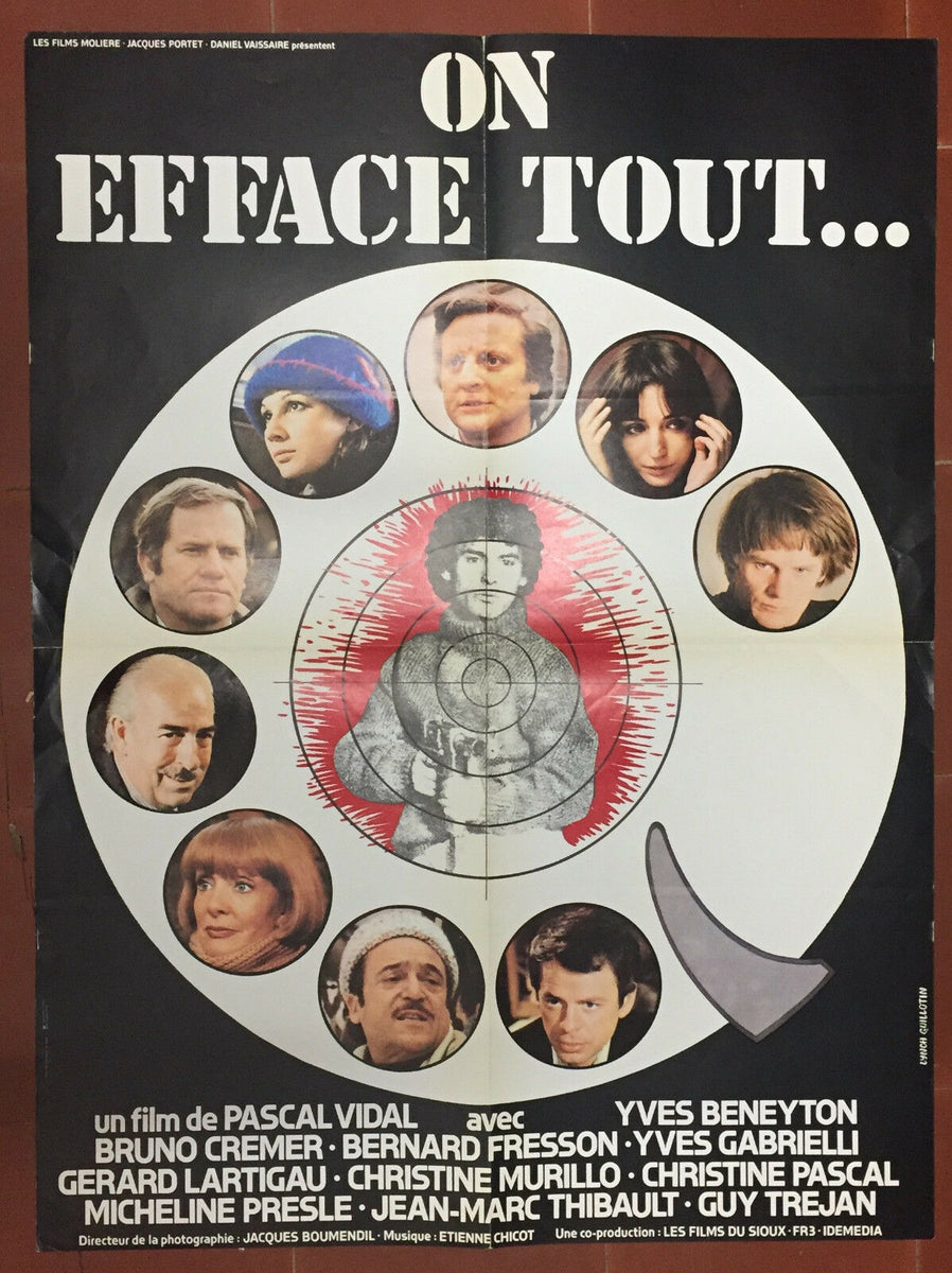 Poster WE ERASE EVERYTHING Yves Beneyton CHRISTINE PASCAL 60x80cm ...