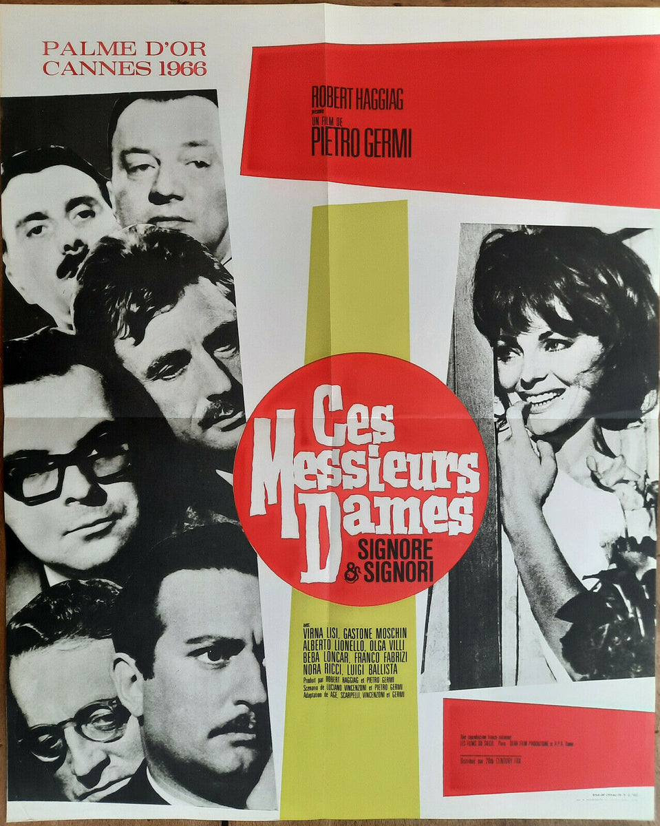 Poster THESE GENTLEMEN LADIES Pietro GERMI Virna LISI Gastone MOSCHIN ...
