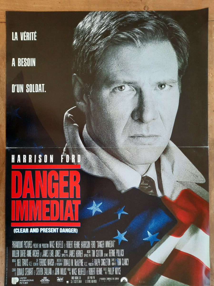 Poster IMMEDIATE DANGER Phillip NOYCE Harrison FORD 40x60cm – CINEAD
