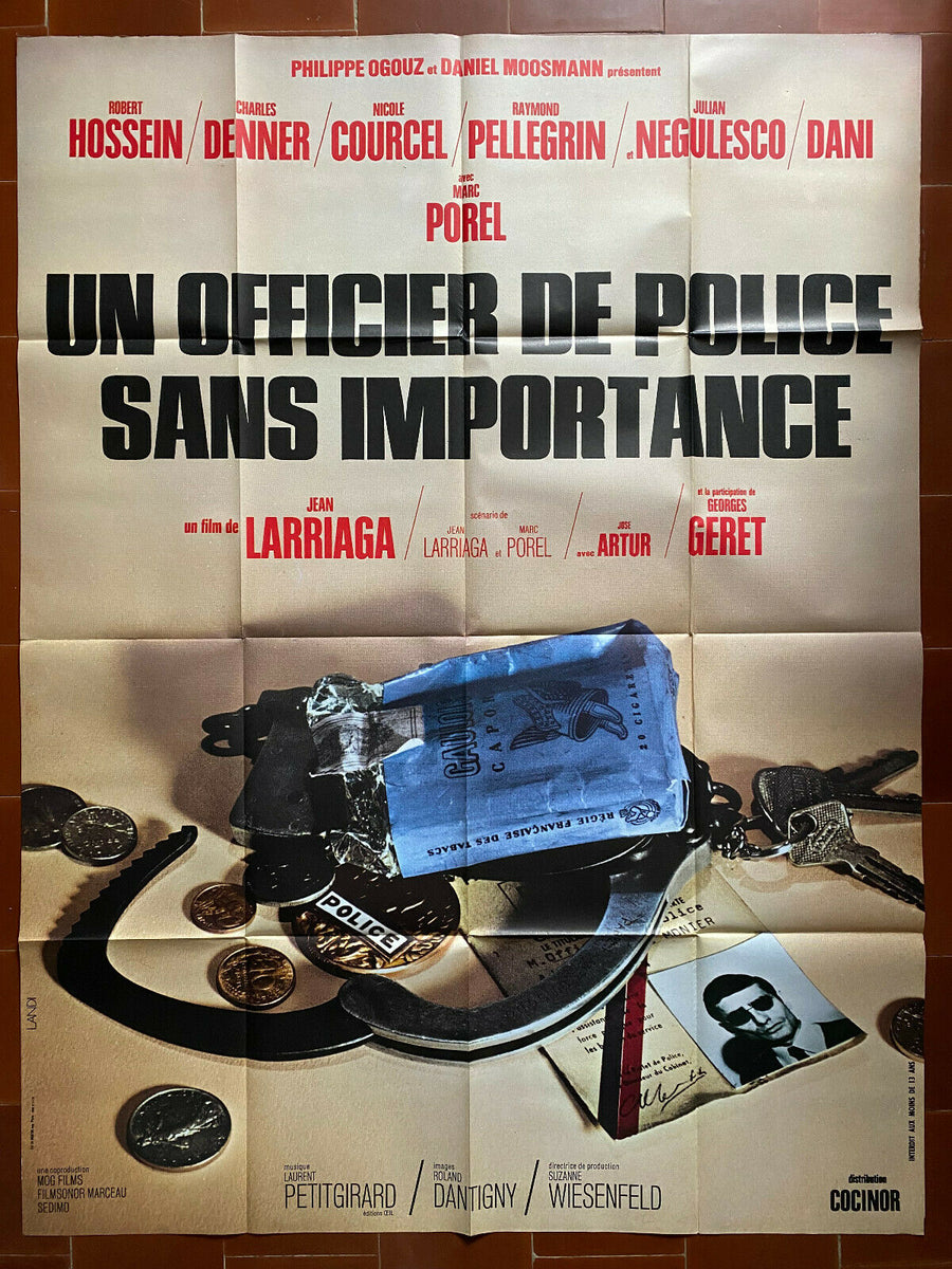 Poster AN UNIMPORTANT POLICE OFFICER Jean LARRIAGA Marc POREL 120x160c ...