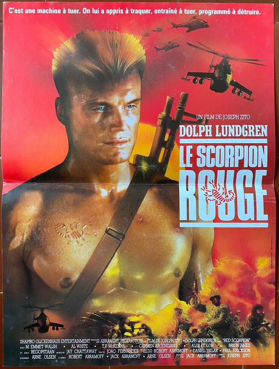 Poster THE RED SCORPION Red Scorpion DOLPH LUNDGREN Joseph Zito 40x60c ...