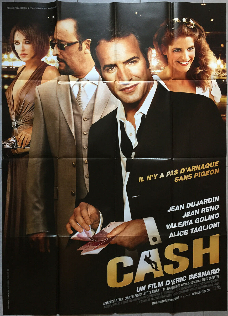 Poster CASH Jean Dujardin JEAN RENO Valeria Golino 120x160cm * – CINEAD