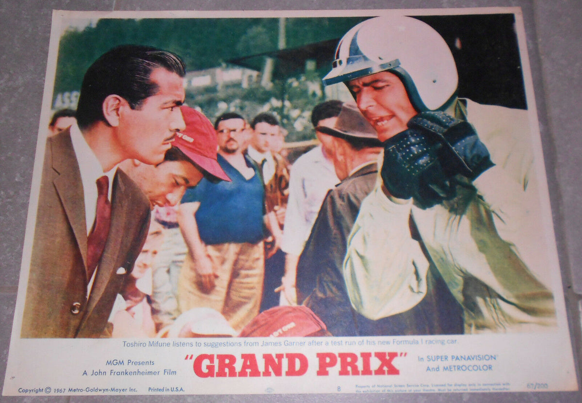 GRAND PRIX Formula 1 James Garner TOSHIRO MIFUNE FRANKENHEIMER Auto CA ...