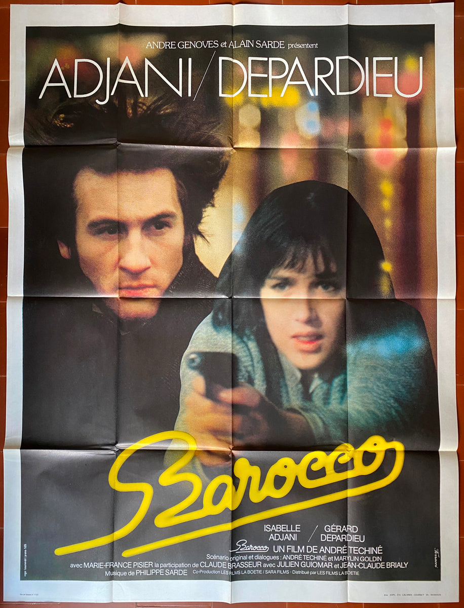 BAROCCO Poster André Téchiné ISABELLE ADJANI Gérard Depardieu 120x160c ...