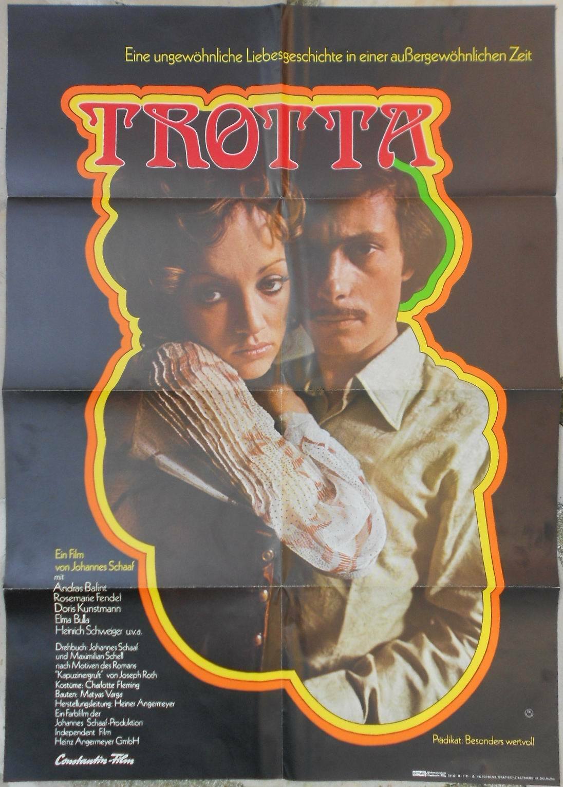 TROTTA Johannes Schaaf ANDRAS BALINT Rosemarie Fendel German Aff 1971 ...